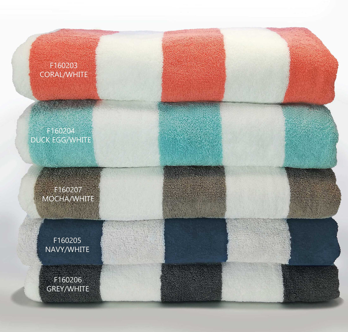 Glodina BROAD POOL STRIPE™ Pool Towels – SR Amenities Hotel & Spa Supplies